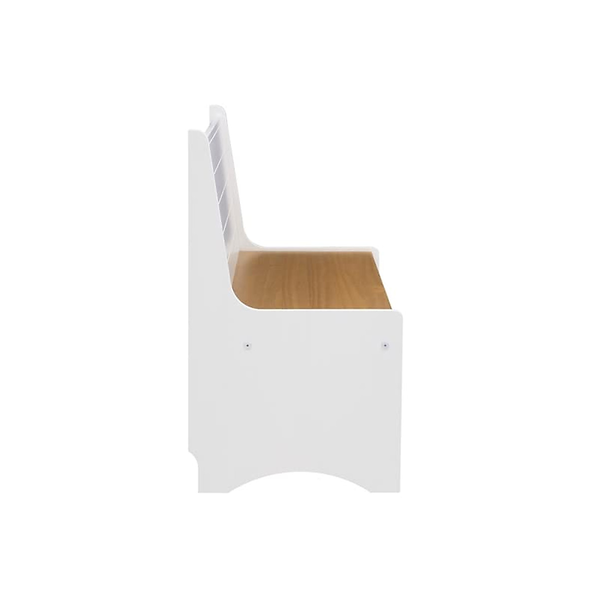 Linon Delk Wood 2 Tone Large Back Rest Bench in Honey and White