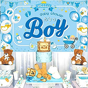 DPKOW It's a Boy Banner for Boy Baby Shower Decoration, Baby Shower Indoor House Decoration, Baby Shower Backdrop Decoration Wall Room Baby Shower