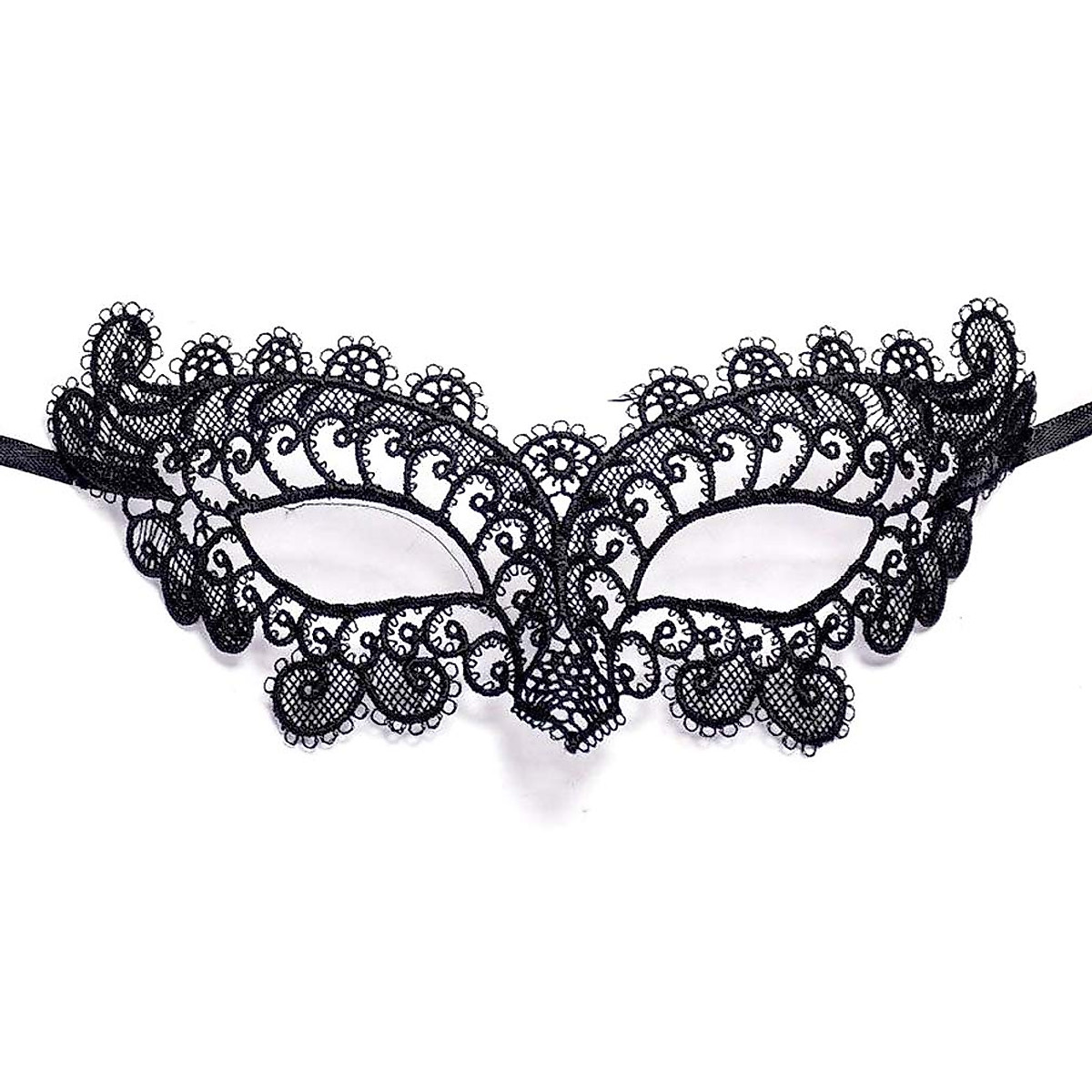 Black Cat Costume for Women, Halloween Masquerade Mask, Lace Ears, Gloves, Tail, Choker Necklace