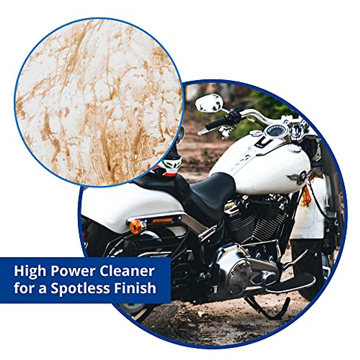 Shinykings Motorcycle Cleaner Wash&Shine 66 | WATERLESS Motorcycle Wash with Ultra Shine Effect | Powerful Detailing Spray for All Surfaces | Motorcycle Cleaning Kit | 16.9 fl.oz