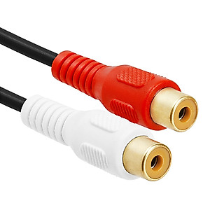Cmple - 3.5mm Mini Plug to 2 RCA Jack Gold Plated Y Adapter, 3.5mm Male to 2 RCA Female Jack Stereo Audio Cable, 3.5mm S