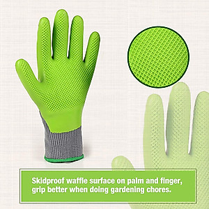 WORKPRO 6 Pairs Garden Gloves and Garden Knee Pads, Flooring Kneepads with Foam Padding, Comfortable Kneeling Cushion for Gardening