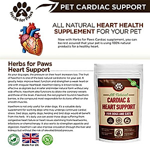 Dog Cardio Strength Heart Murmur Hawthorn Supplement Powder, Hawthorne for Dogs Vitamins for pet Heart Health| Made in USA - 4.0 OZ