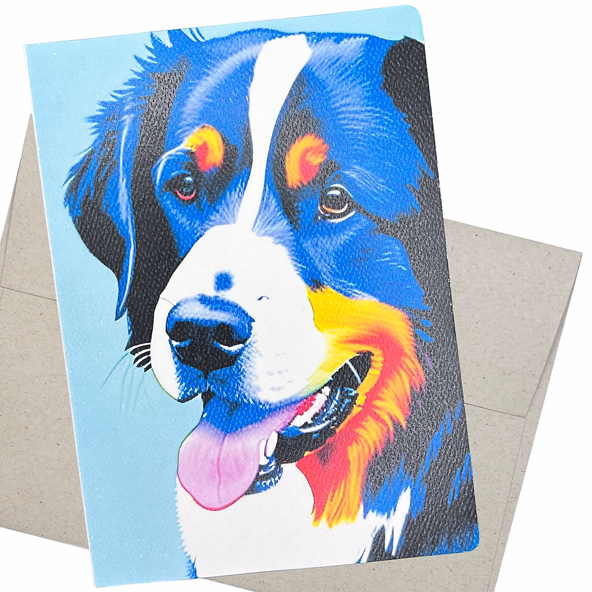 Groomers Margins Bernese Mountain Dog Birthday Card (1 Premium Card, 5X7 Inch) Blank inside for all occasions like retirement or belated birthday wishes - 119
