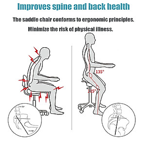 SFKLYU Ergonomic Saddle Stool Medical Dental Stool Adjustable Split Seat Saddle Stool for Dental, Lab, Salon Massage, Home and Office,B