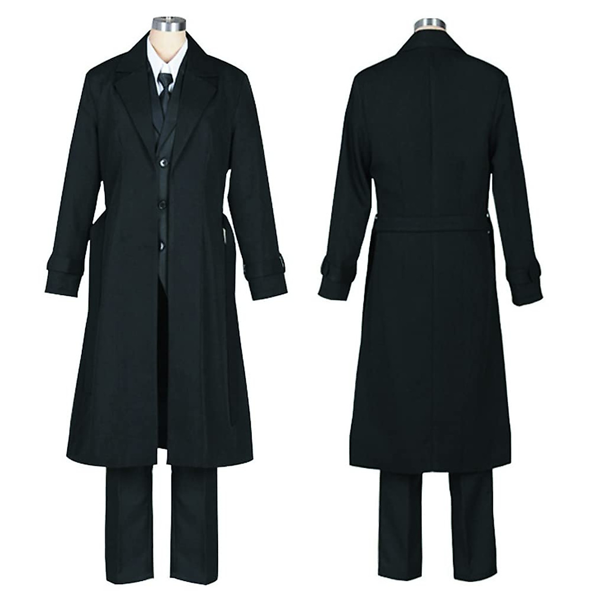 Lmetsky Dazai Osamu Cosplay,Dazai Osamu Costume Outfit Black Suit Dazai Cosplay Costume Yellow Uniform With Wig Halloween