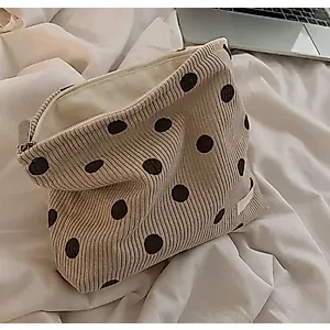 TRITFIT SPORTS- Makeup bag, Cosmetic bag, travel bag, for women, toiletries bag, makeup storage bag, polkadot