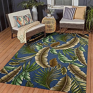 Dalyn Rugs Indoor/Outdoor Tropics TC1 Blue Washable 8' x 10' Rug