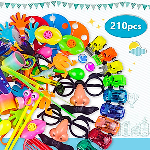 Hhobby Stars 210 PCS Party Favors Toy Assortment for Kids,School Classroom Rewards and Carnival Prizes, Pinata Filler Toys Kids Birthday Party, Bulk Treasure Box Boys Girls