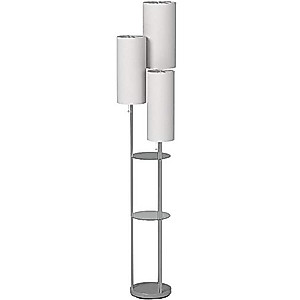 Adesso 4305-22 Trio Floor Lamp, 68.00 x 14.00 x 11.70 inches, Brushed Steel