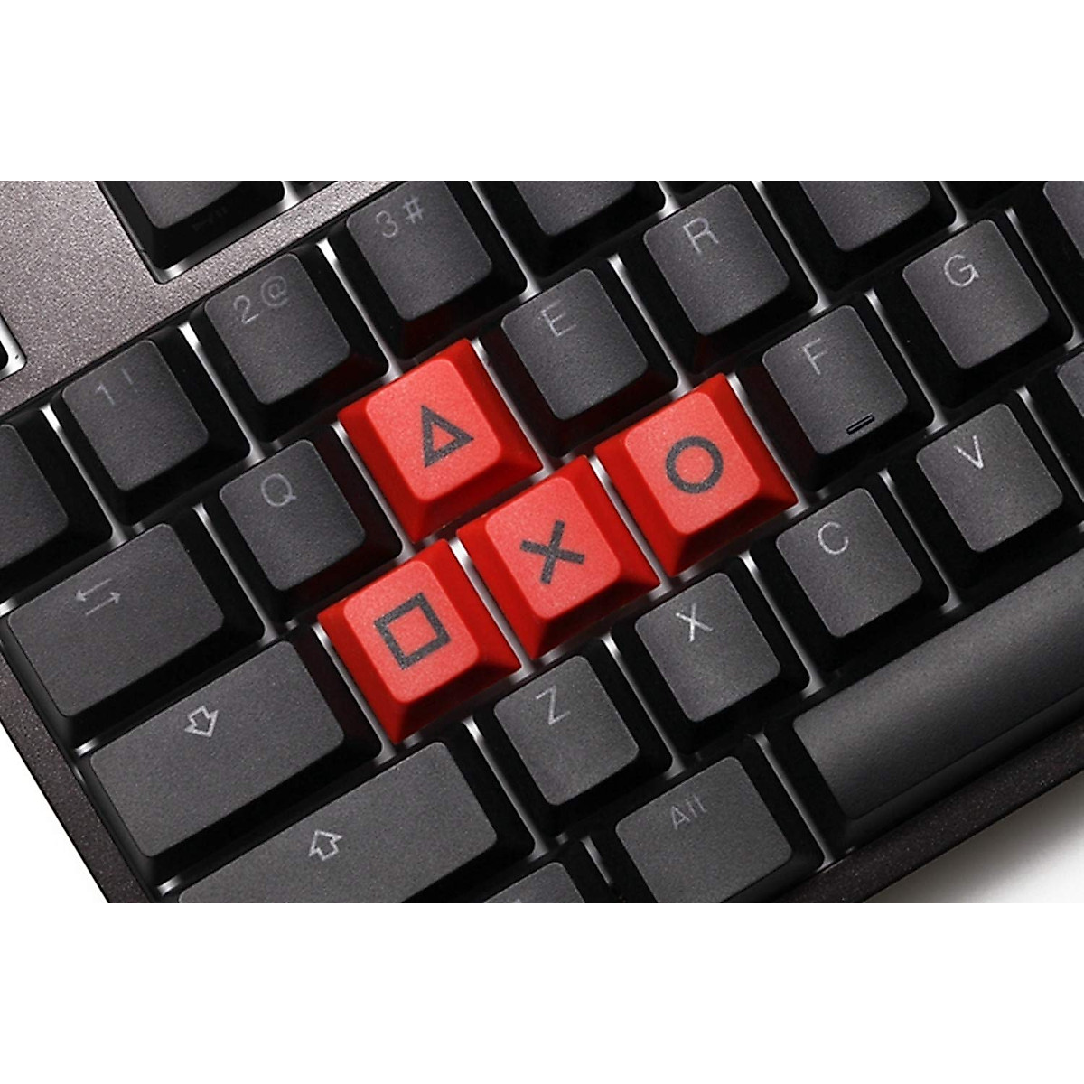 Arrow WASD PS4 PBT Keycaps Dye-Sublimation R1 Direction Key Caps Cherry Profile Keyset for Cherry MX Switches Mechanical Gaming Keyboards (White 02)