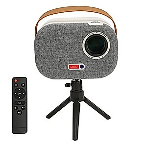 Projector, 100 to 240V Remote Control 5G 2.4G WiFi 300 ANSI Lm HDR Compatible Portable Projector for Tablets for Computers (US Plug)