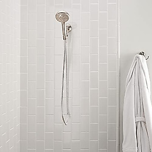 Moen Refresh Spot Resist Brushed Nickel 5-Function Hand Held Showerhead With 60-Inch Metal Hose, 26558SRN