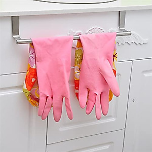 Stainless Steel Towel Rack Bathroom Towel Holder Stand Kitchen Cabinet Door Hanging Organizer Shelf Wall Mounted Towels Bar (1pcs)