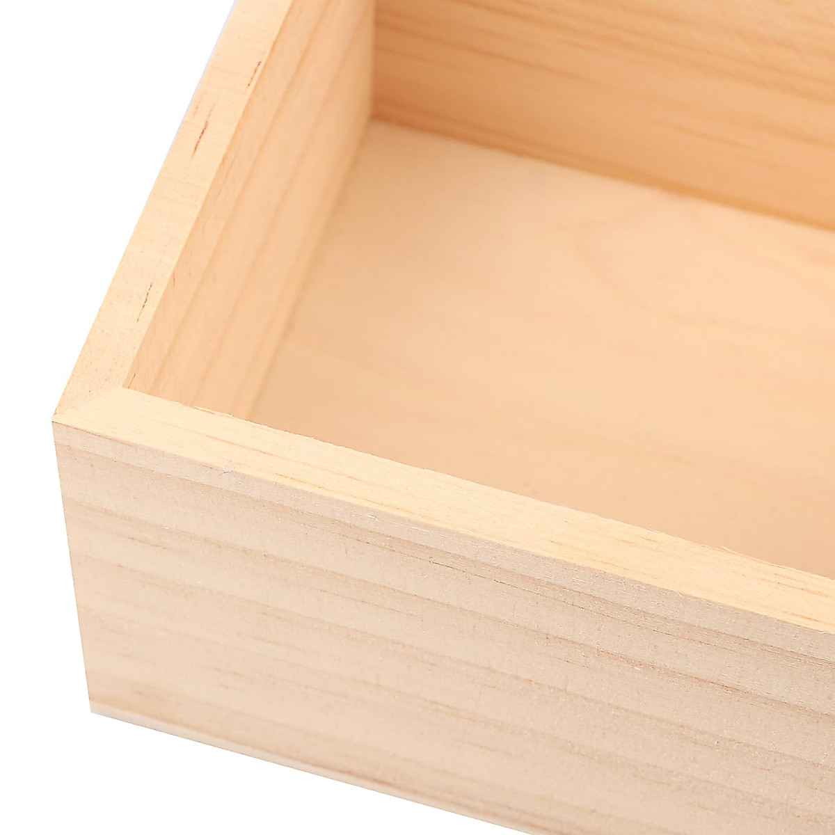 GNIEMCKIN 24 Pack 4 x 4 Inch Wooden Box, Unfinished Small Square Wooden Box, Rustic Wooden Box, Organizer Storage Wood Box for DIY Crafts, Collectibles, Succulents, Desktop Drawer Decor