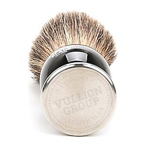 Luxury Shaving Brush for Men by VIKINGS BLADE, Ultra Heavy Acrylic & 316L Steel Handle, Super Strong Knot Backbone, Minimal Shedding, Fast Lather, Extremely Smooth & Plush on Skin (Dark Stallion)