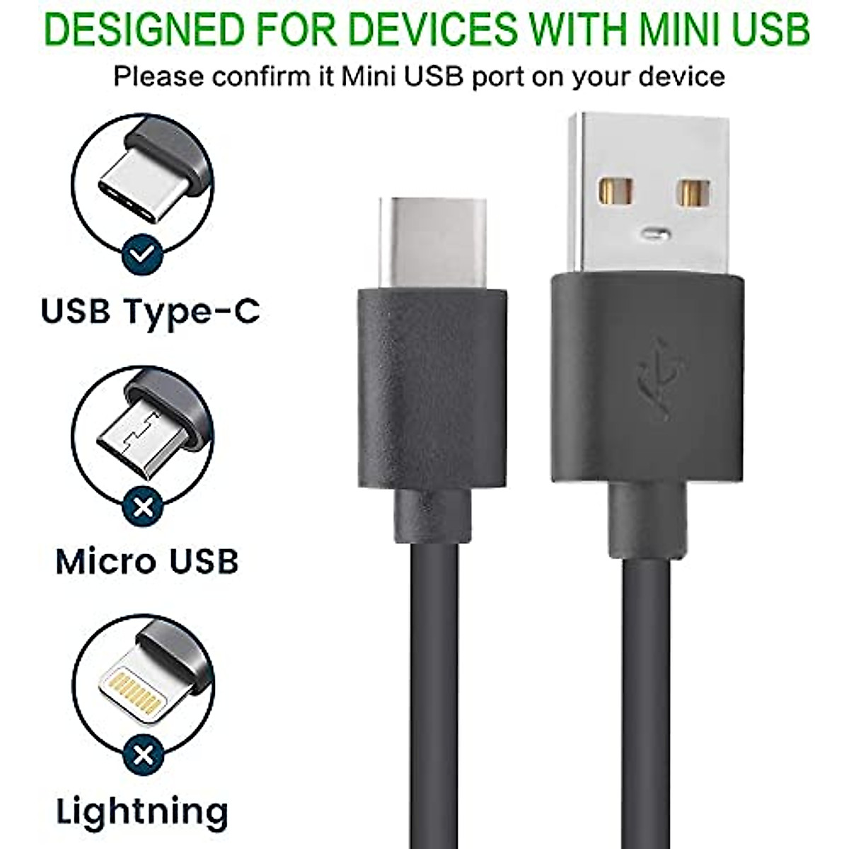 Replacement Charging Power Supply Cable Cord Line for JBL Charge 4, JBL Flip 5, JBL Pulse 4, JBL JR POP, JBL Endurance Peak Wireless Speaker