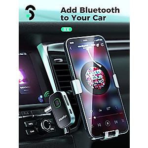 Bluetooth 5.0 AUX Adapter Transmitter Receiver 2 in 1 - SOOMFON 3.5mm Bluetooth Adapter Dual Connection, Wireless Audio Adapter for TV/Home Stereo/Car/Headphones/Speakers/PC