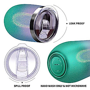 Nurforta Sometimes You Forget That You are Awesome - Thank You Gifts, Funny Birthday Cup Inspirational Gifts for Women, Men, Coworker, Friends - Vacuum Insulated Tumbler with Keychain Glitter 12oz