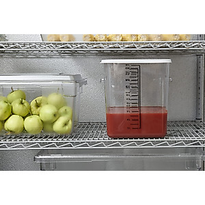 Rubbermaid Commercial Products 1815321 Food/Tote Box Storage Container with Lid, Plastic, Clear (Container and Lid)