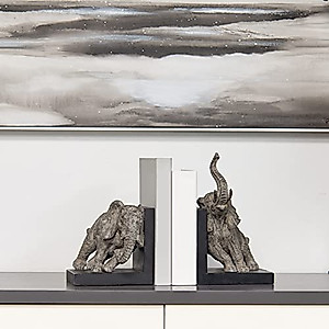Decorative-Bookends Elephant Book-Ends Heavy Duty - Book Stoppers for Home Office School 5.34 LBS 11.8 * 7.9 * 9.8 Inch Newman House Studio