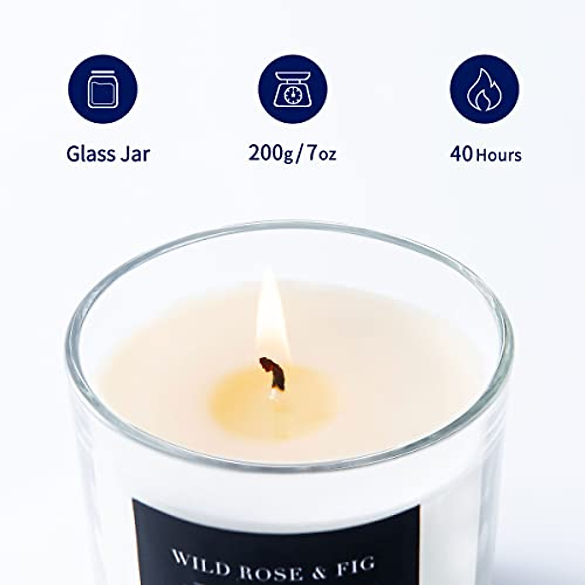 subrtex Juniper & Lavender Scented Candles for Women, 7oz Small Jar Single Wick Candle, 40 Hours of Burn Time, Highly Scented Aromatherapy Candle Valentine's Day Gift for Bathing Massage