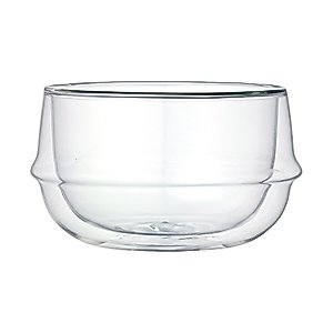 KINTO 23110 KRONOS Double Wall Soup Bowl, 11.2 fl oz (330 ml), Heat Resistant Glass, Microwave and Dishwasher Safe, Gift, Present