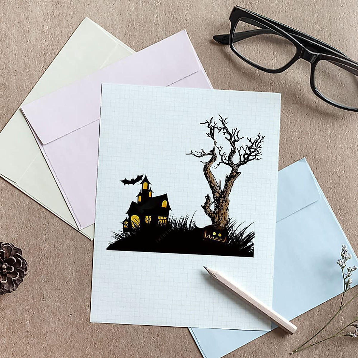 Hying Christmas Background Clear Stamp for Card Making, Tree Branch Transparent Rubber Stamp for Bullet Journal DIY Scrapbook Decoration