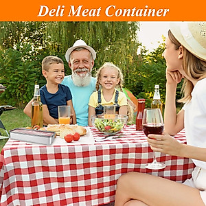 MUXHEL 2 Pcs Bacon Container for Refrigerator Air Tight, 304 Stainless Steel Deli Meat Container for Fridge, Food Storage Container with Airtight Lid for Meat, Cheese, Fruit, Vegetables (1L)