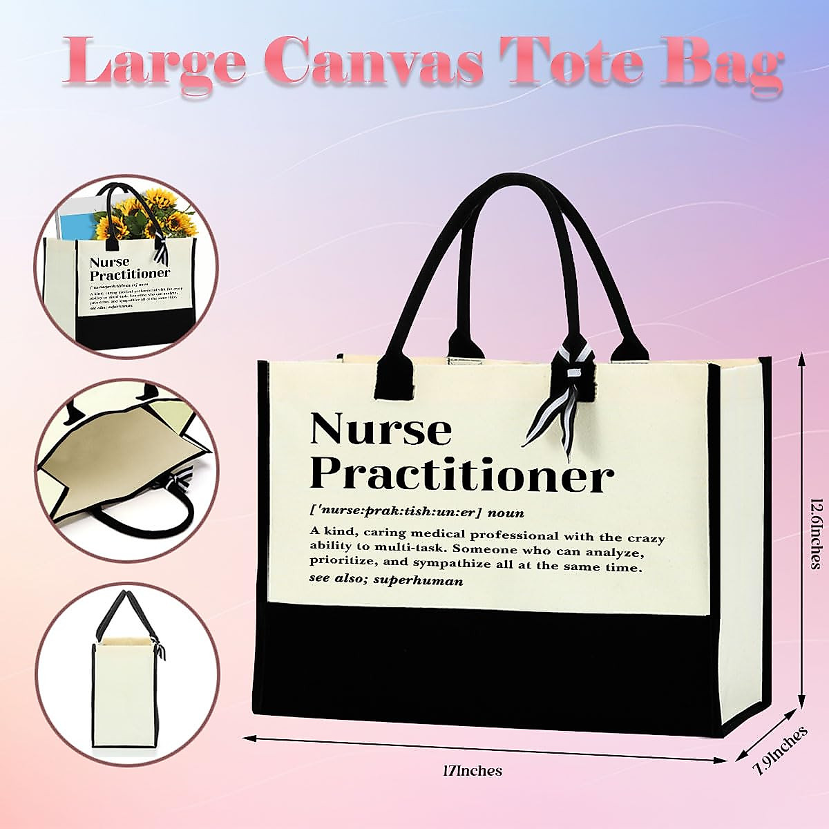 AASRR Nurse Practitioner Tote Bag - NP Week & Appreciation Gift for Female Nurses