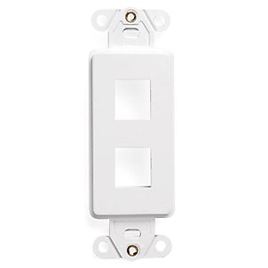Leviton 41642-W QuickPort Decora Insert, 2-Port, White
