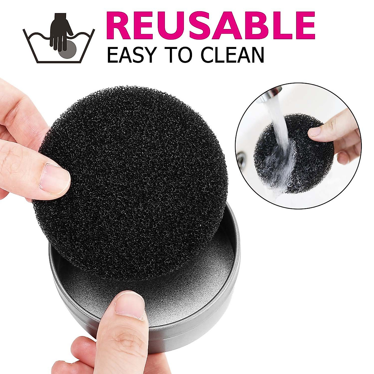 Luxspire Makeup Brush Cleaner Quick Wash Sponge Remover Color From Brush Makeup Cleaner Tool Switch Eye Shadow Color Dry Clean Box