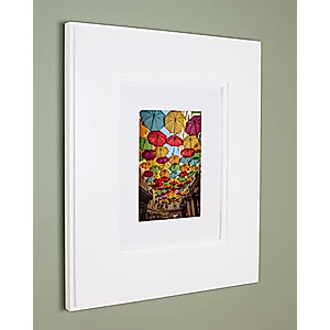 Fox Hollow Furnishings 11x14 Compact Concealed Recessed Picture Frame Medicine Cabinets (Shaker White)