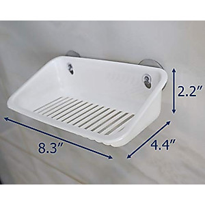 EIKS Storage Basket Organizer Shelf with Suction Cup for Bedroom Office Laundry Room