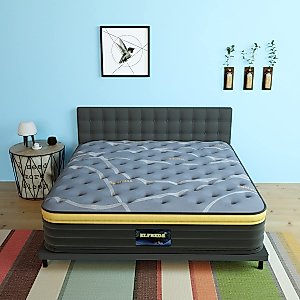 Elfreda Twin Mattress, 12 inch Pillow Top Hybrid Mattress, Memory Foam and Pocket Spring Firm Mattress, Supportive & Pressure Relief Mattress in a Bag