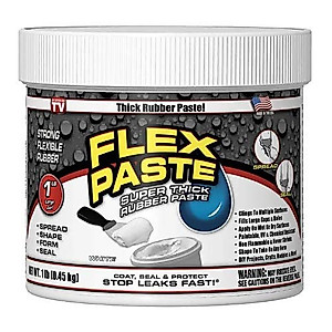 Flex Seal Flex White Paste 1lb Jar w/Allway Tools Putty Knives 3 pack (1.5"/2"/3") (2 Items)