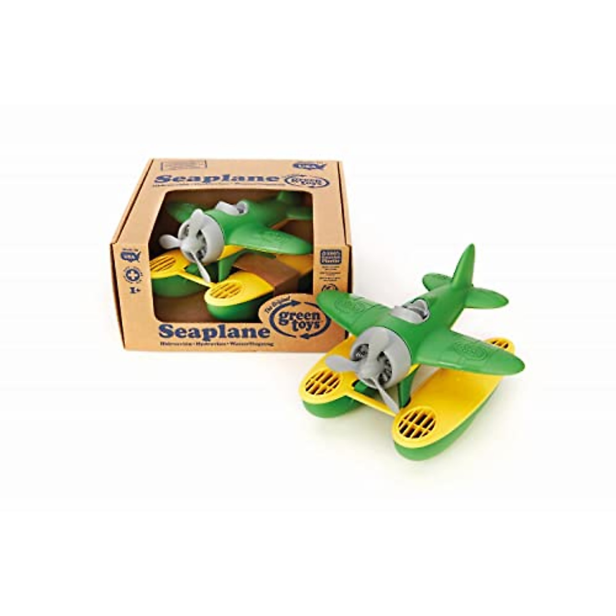 Green Toys Seaplane in Green Color - BPA Free, Phthalate Free Floatplane for Improving Pincers Grip. Toys and Games ,9 x 9.5 x 6 inches