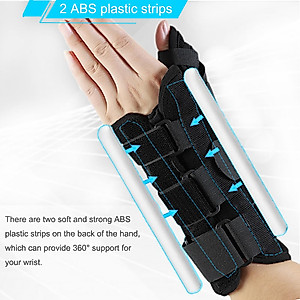 TODDOBRA Wrist Brace with Thumb Spica Splint for De Quervain's Tenosynovitis Carpal Tunnel Pain Wrist & Thumb Stabilizer for Tendonitis Arthritis, Sprains & Fracture Forearm Support Cast (Left M/L)