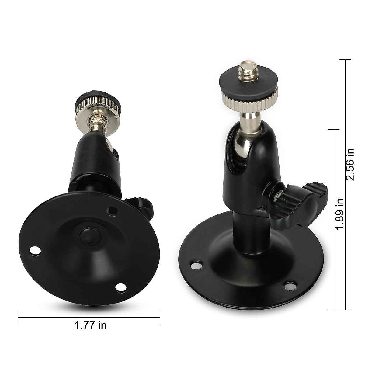 Security Wall Mount for Oculus Sensor Arlo, Arlo Pro,R Stick Up Cam Wired/Battery,SERMICLE Metal Security Camera Bracket Outdoor Indoor 360° Rotation 1/4" Screw Camera (3 Pack,Black)