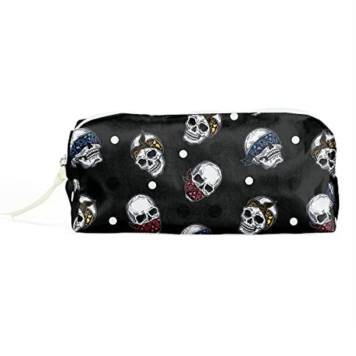 Pencil Pouch Pencil Case Pencil Bag Pen Case Pouch Box Organizer for Teen Girls Boys School Students Men Women Waterproof Zipper Pouch for Office Supplies Makeup, Halloween Skull Décor Party Favors