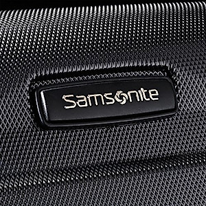 Samsonite 68311-1041 Omni Hardside Luggage Nested Spinner Set 20 Inch, 24 Inch, 28 Inch - Black Bundle w/Deco Gear Luggage Accessory Kit (10 Item)