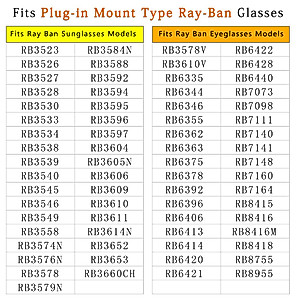 HiCycle2 Replacement Push-in Nose Pads for RayBan RB6335 RB3549 RB4071 RB6336 RB7140 RB8415 Sunglasses Eyglasses Repair-Kits (Silver)