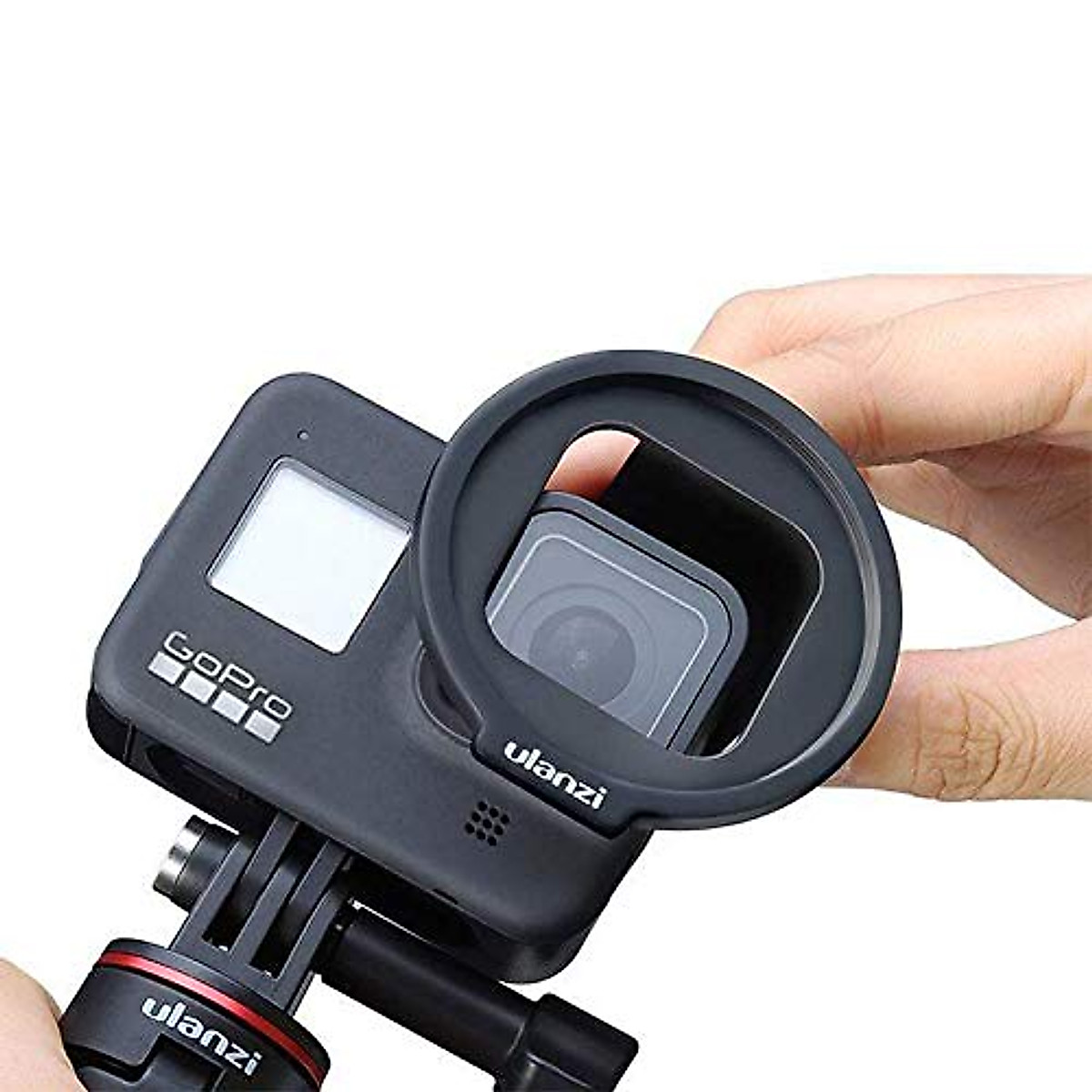 52mm Snap On Filter Adapter Ring for GoPro HERO8 Black with Cleaning Cloth (2 Items)