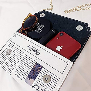 KIAR White purse Evening Bag Novelty Clutch Envelope CrossBody Bag for women, Small