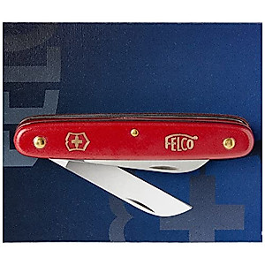 FELCO Grafting & Garden Pruning Knife (3.90 50) - Light Weight All-Purpose Knife with Straight Blade, red, 2.25-inches (V39050)