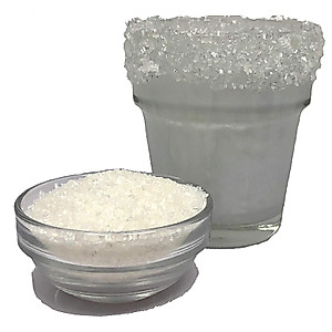 Snowy River Clear Cocktail Sugar - Kosher Certified Naturally Clear Cocktail Rimmer (4oz, Medium Crystal)