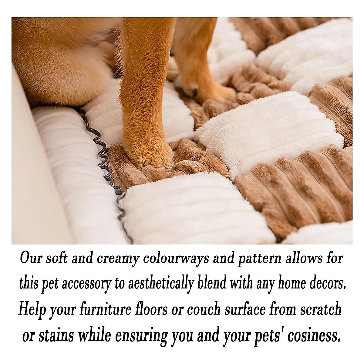 Large Plaid Square Pet Mat Bed Couch Cover,Funny Fuzzy Couch Cover, Large Plaid Square Pet Mat Bed Couch Cover (Color : Grayish Blue, Size : 19.68x19.68 in)