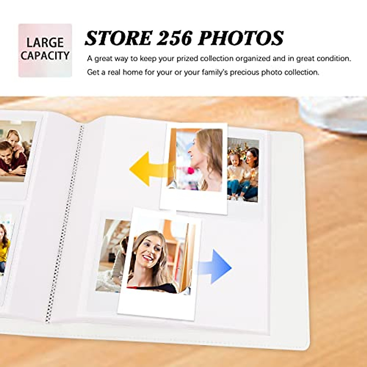 256 Photos Album for Fujifilm Instax Mini Camera, Polaroid 2”x3” ZINK Pictures, 2x3 Photo Album Book for Fujifilm Instax Mini 11 12 9 90 70 40 8 Instant Camera, Polaroid Snap PIC-300 Z2300 Camera