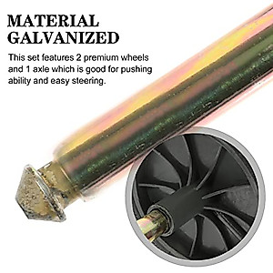 HANABASS Trash Can Replacement Wheel: Garbage Bin Wheel Wastebasket Pulley Wheel Replacement Parts Black