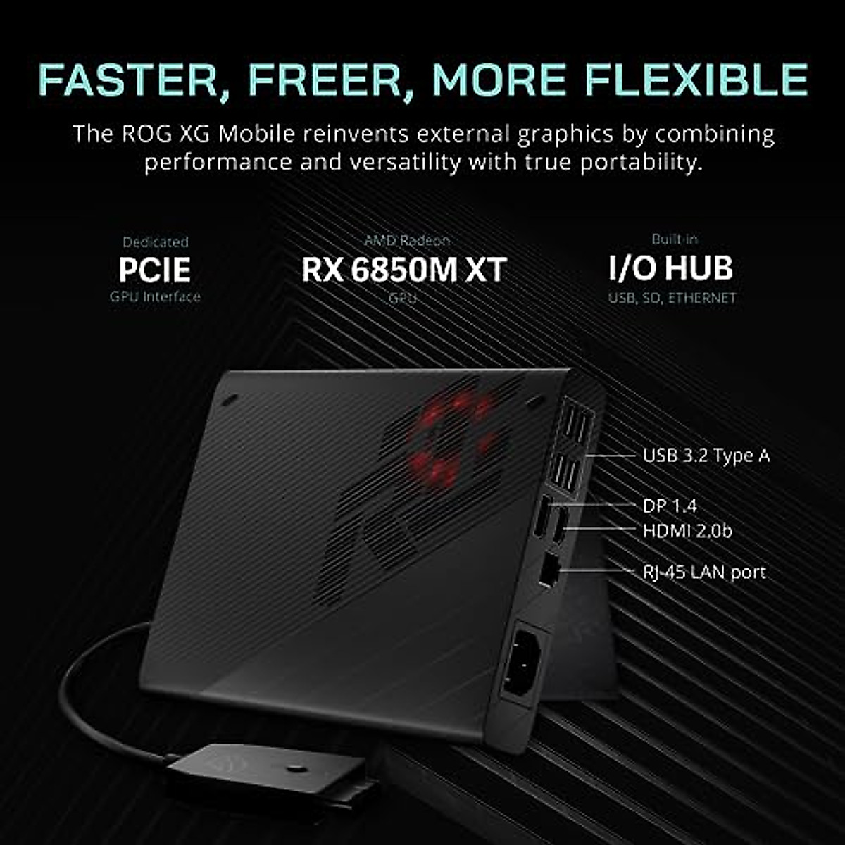 ASUS ROG Flow X13 Gaming Laptop, 13.4" WUXGA Touchscreen, AMD R9 6900HS, 16GB RAM, 1TB SSD, NVIDIA RTX 3050 & XG Mobile Dock GC32L AMD RX 6850M XT, Backlit KB, Fingerprint Reader, Win 11 Pro, Black